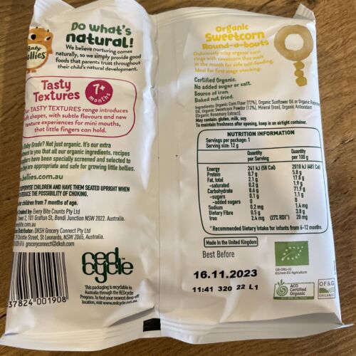 Baby Bellies Organic Sweetcorn Round-a-bouts | Reviews - Tell Me Baby