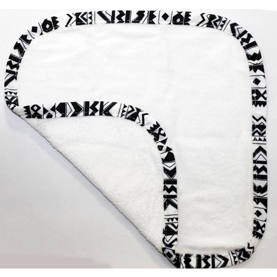 Gilly Goat Stripe Trim Washcloth - Tell Me Baby