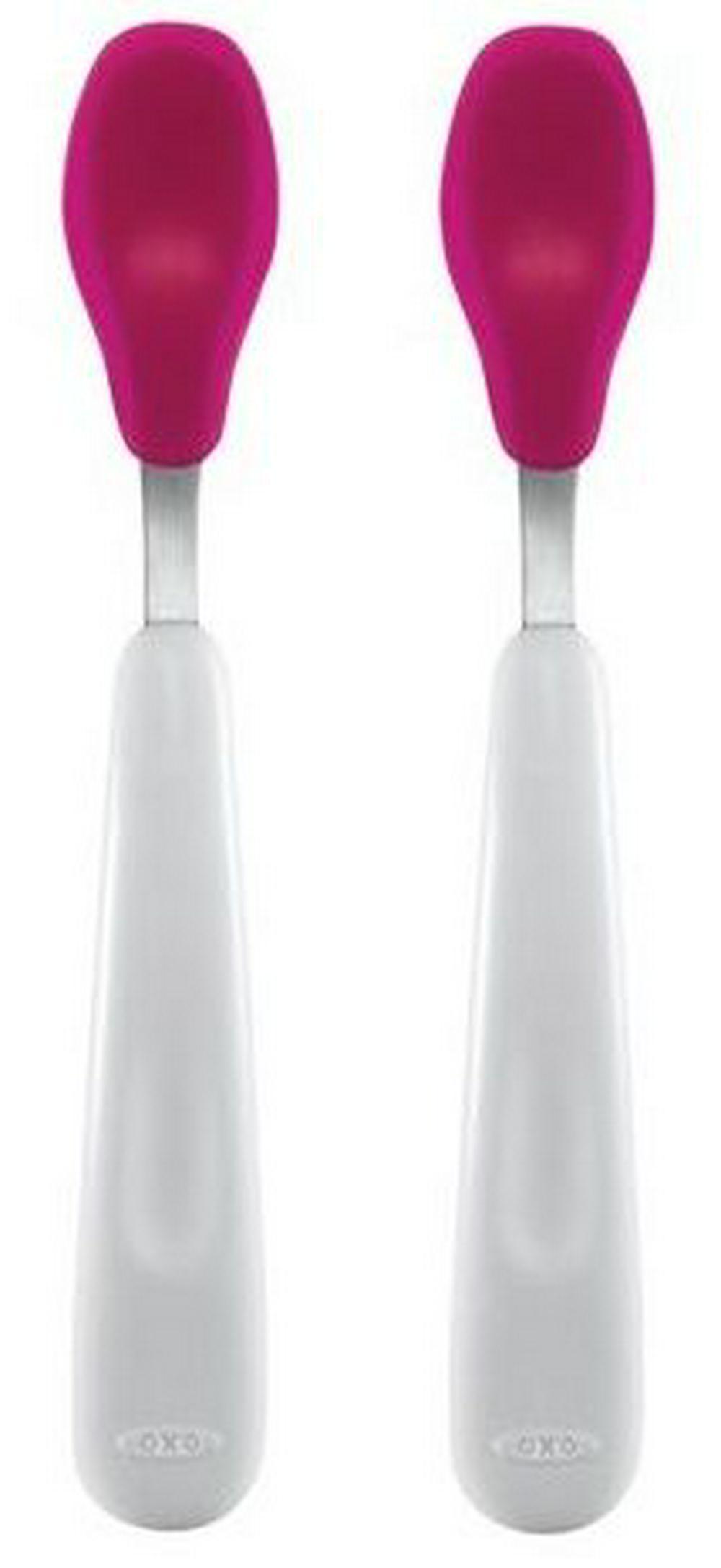 OXO Tot Feeding Spoon Set with Soft Silicone Reviews | Tell Me Baby