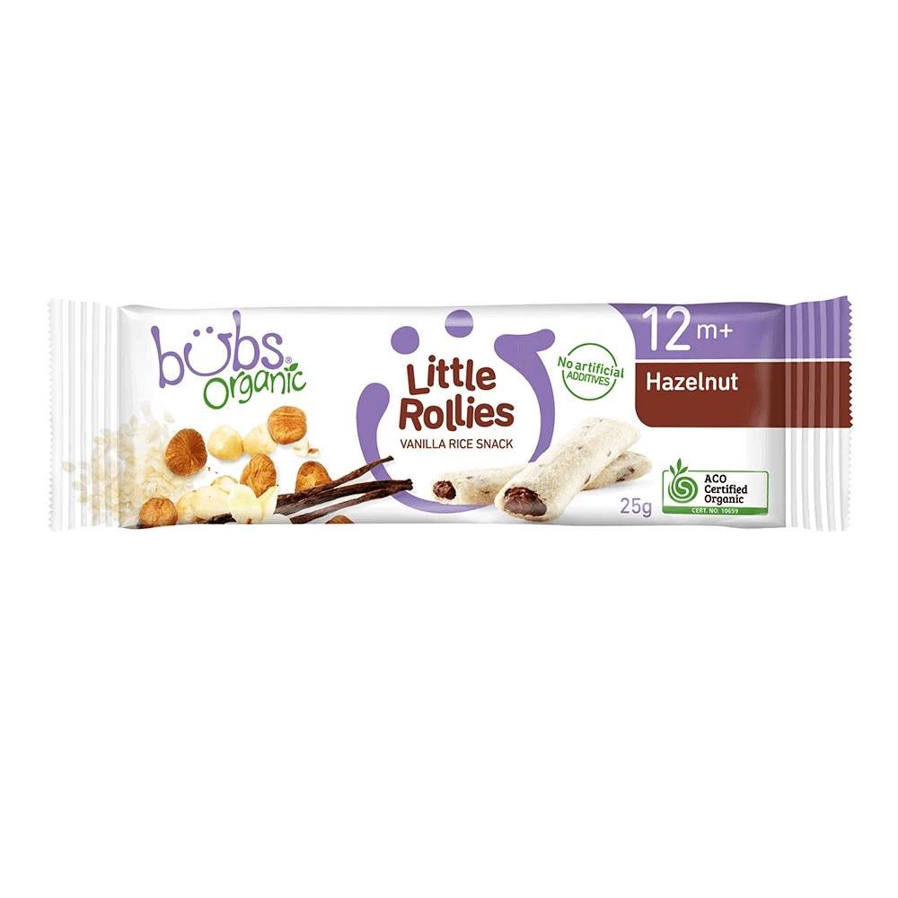 Bubs Organic Little Rollies Hazelnut 12m+ Reviews | Tell Me Baby