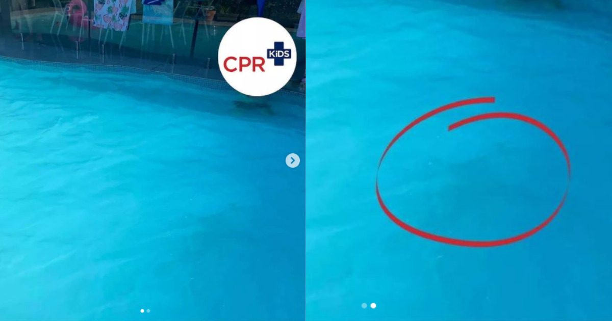 Can you spot the child? Scary pool warning for parents | Tell Me Baby
