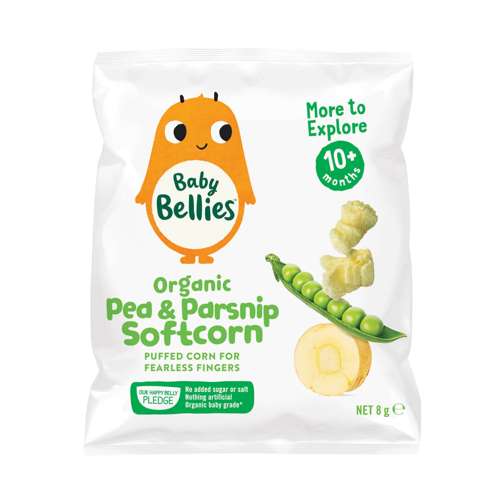 Baby Bellies Organic Pea & Parsnip Softcorn Reviews | Tell Me Baby