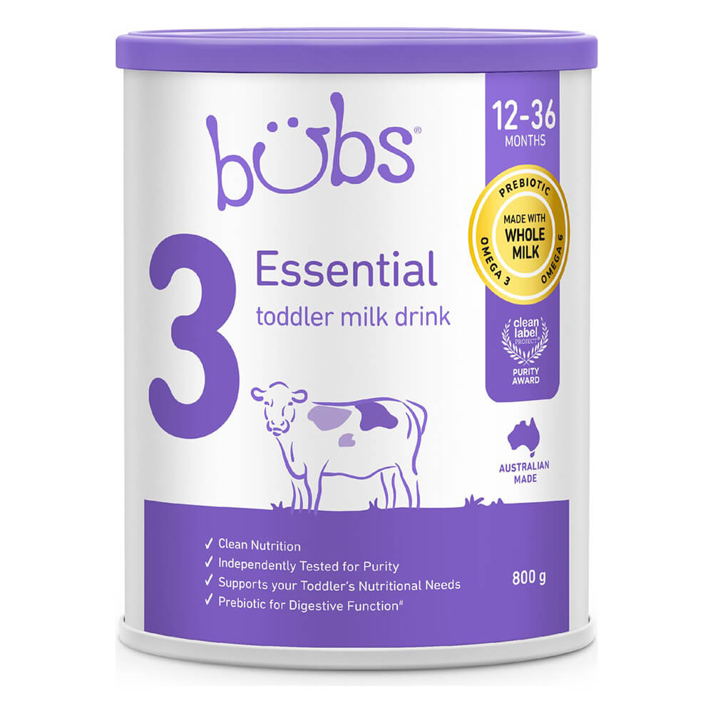 Bubs Essential Cows Milk Toddler Drink Stage 3 Reviews | Tell Me Baby